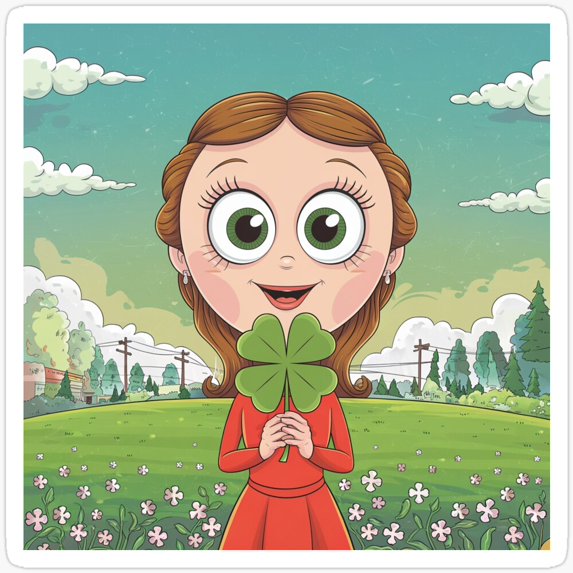 DOPASTICKER Lucky Lady Sticker, Decorate Laptops, Water Bottles, And ...