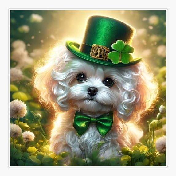 DOPASTICKER Lucky Leprechaun Shih Tzu St. Patrick'S Day Sticker, Phone ...
