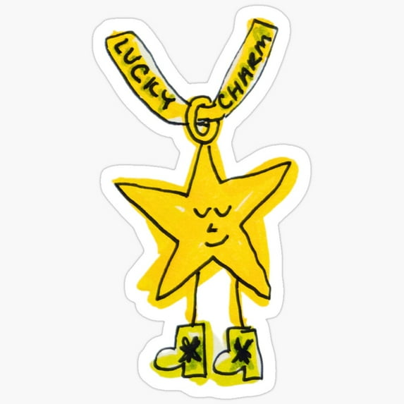DOPASTICKER Lucky Star Guy Charm Sticker Phone Sticker, Latop Sticker ...