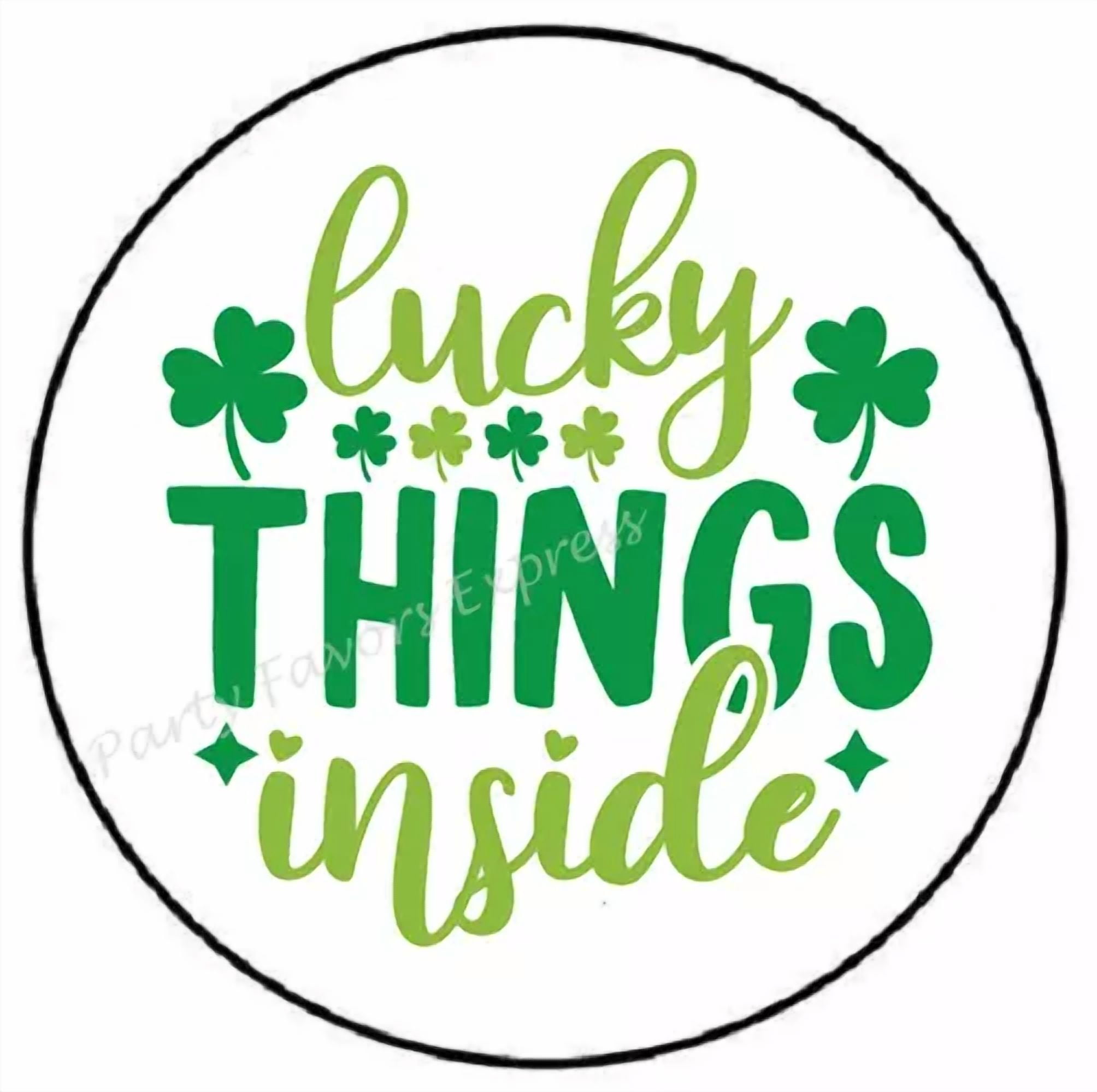 DOPASTICKER Lucky Things Inside St Patricks Small Business Stickers Gift You - Decorate Laptops ...