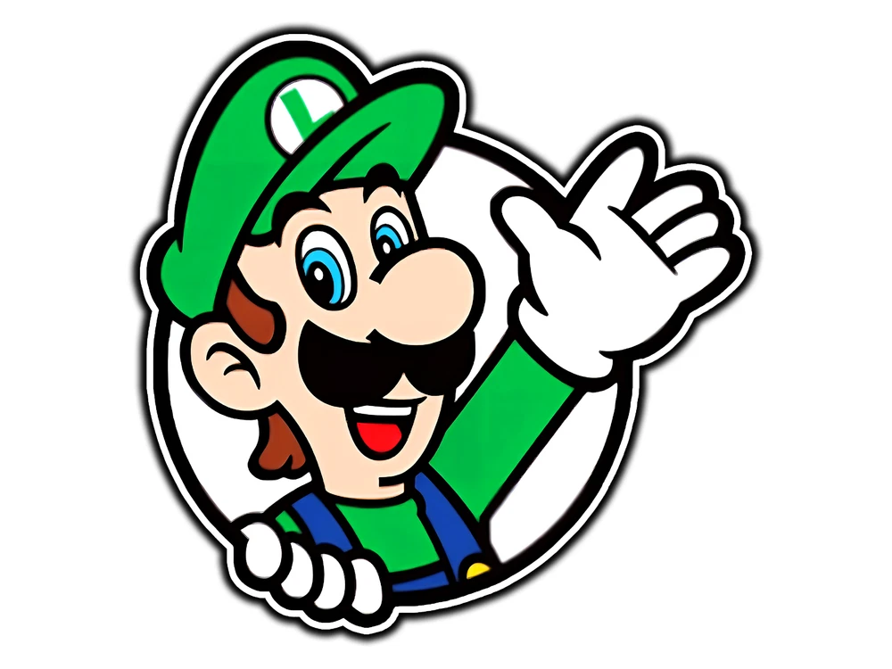 DOPASTICKER Luigi Icon Sticker Decal Phone Decal Water Bottle Stickers, Cars Stickers, Water ...