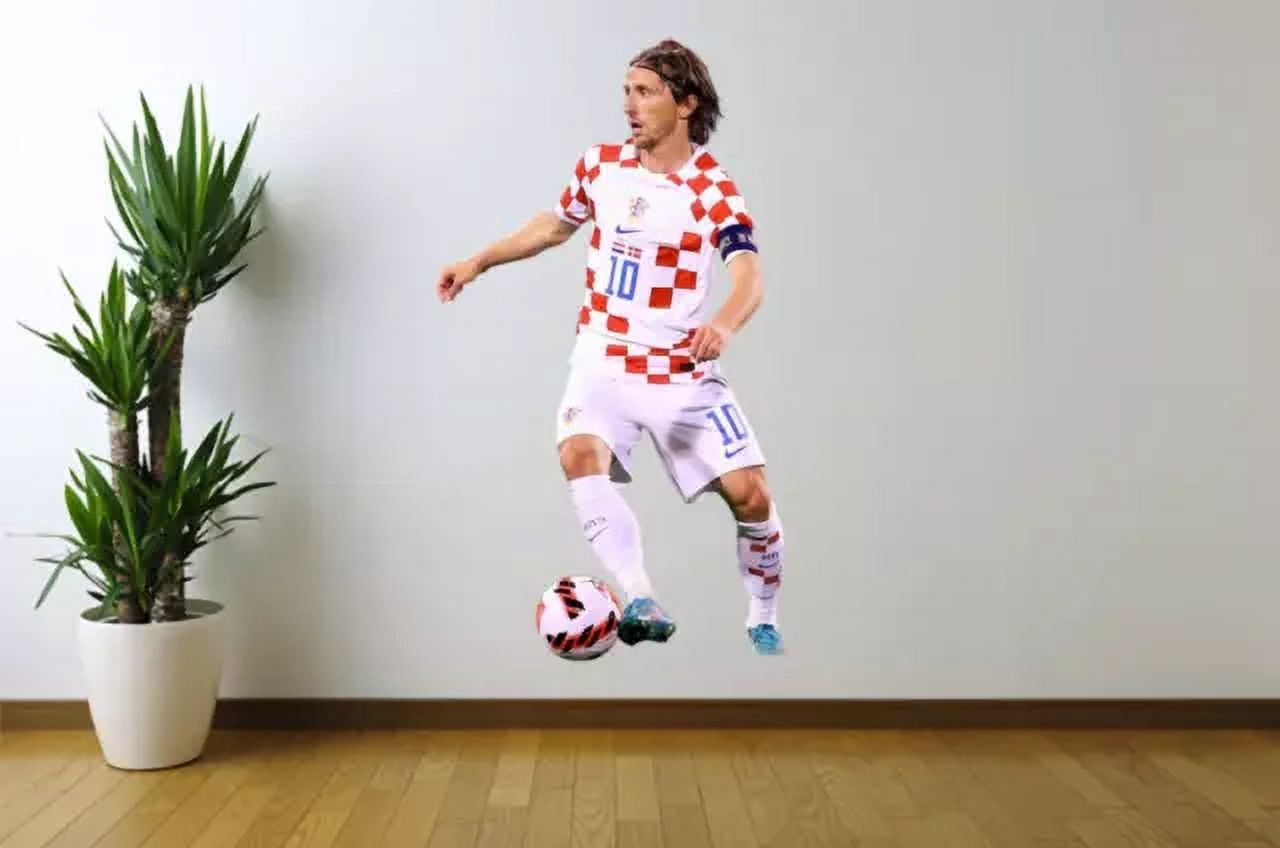 DOPASTICKER Luka Modric Wall, Croatia Soccer Decal Room Decor ...