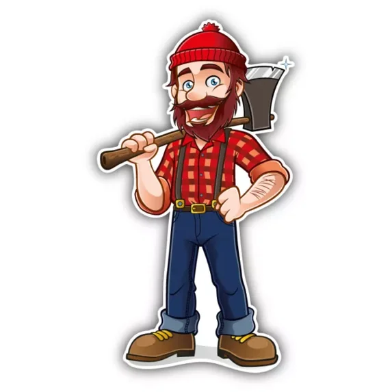 DOPASTICKER Lumberjack Cartoon Car Sticker Phone Decal Water Bottle ...