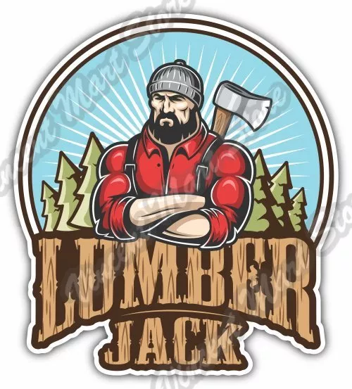 DOPASTICKER Lumberjack Logging Axe Forest Wood Car Sticker Decal Phone ...