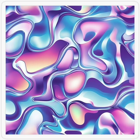 DOPASTICKER Luminous Blobs, Modern Art In Fusion Sticker Phone Decal ...