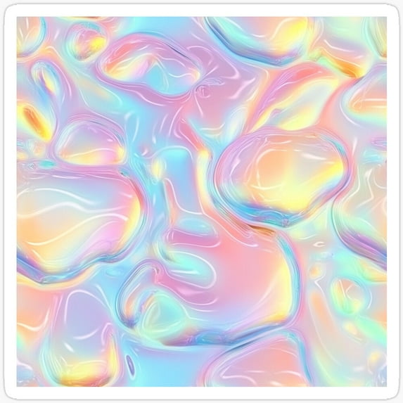 DOPASTICKER Luminous Blobs, Modern Art In Fusion Sticker Phone Sticker ...