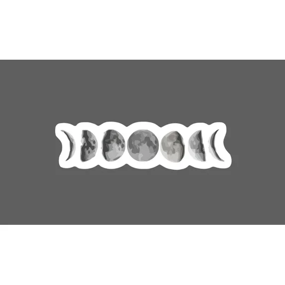 DOPASTICKER Lunar Phases Sticker Moon Space Time Sticker Phone Sticker ...