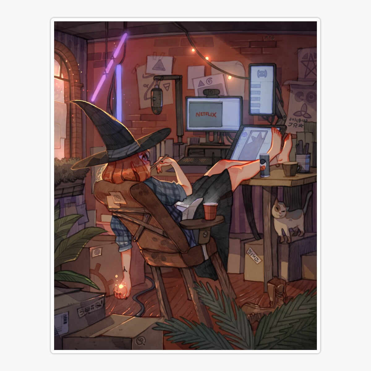 DOPASTICKER Lunch Break Sticker, Phone Sticker Water Bottle Sticker Car ...