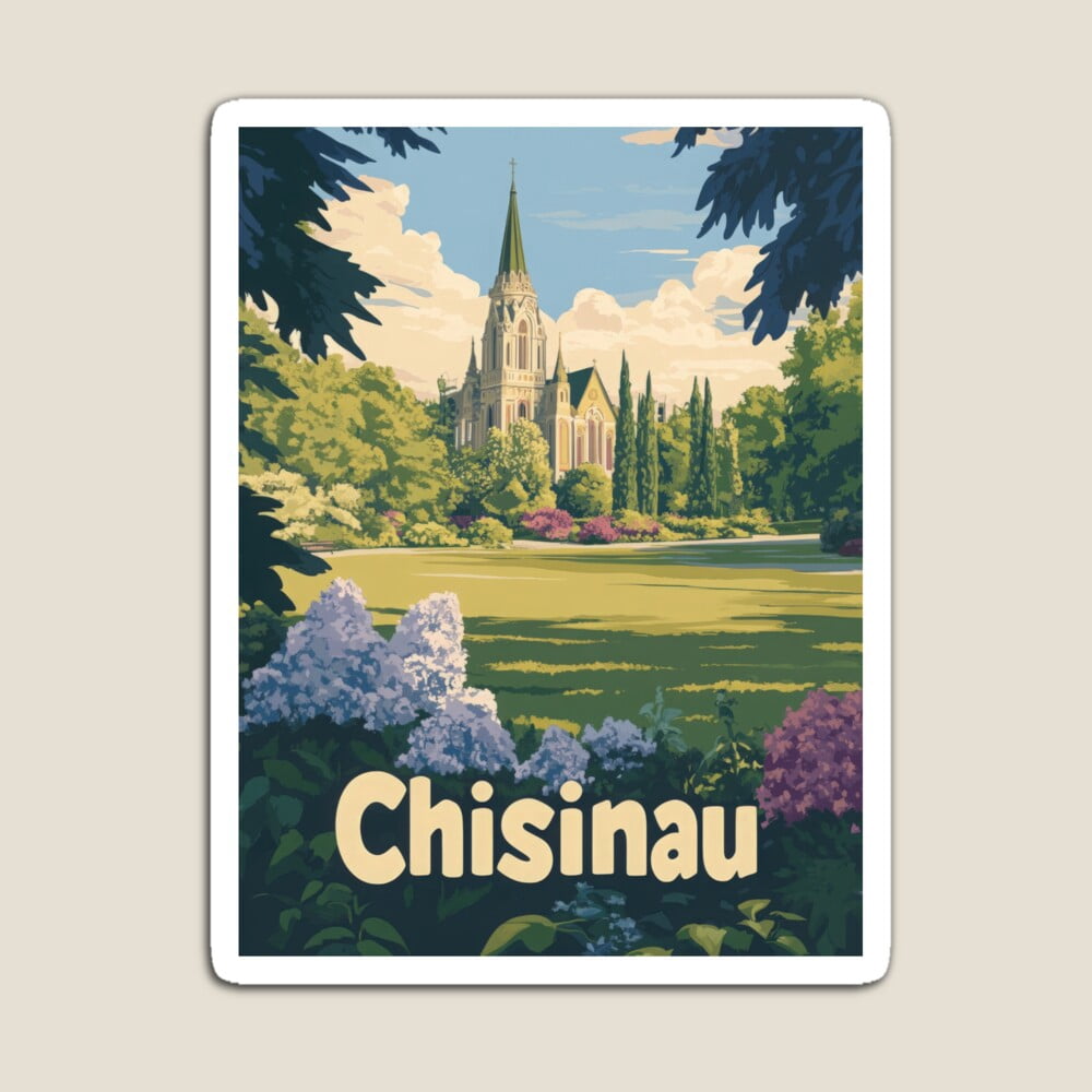 DOPASTICKER Lush Green Park With Colorful Flowers Surrounding A ...