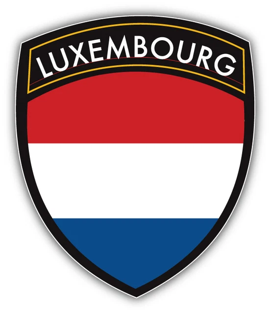 DOPASTICKER Luxembourg Crest Flag Car Sticker Phone Water Bottle ...