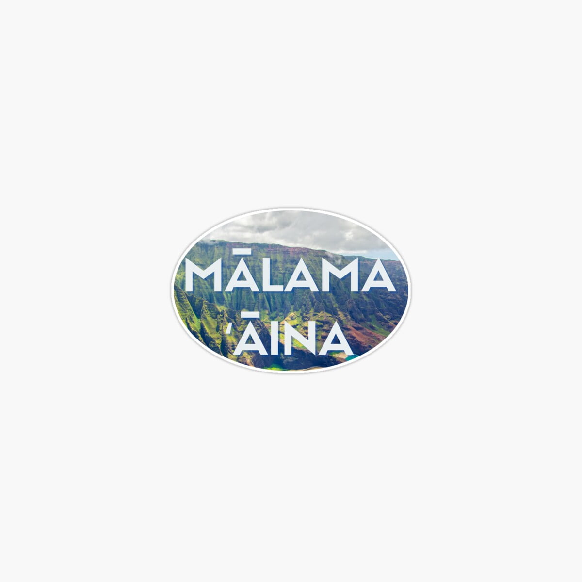 DOPASTICKER Mä Lama Ê»Ä€Ina Hawaii, Take Care Of The Land, Ê»Olelo Noê ...