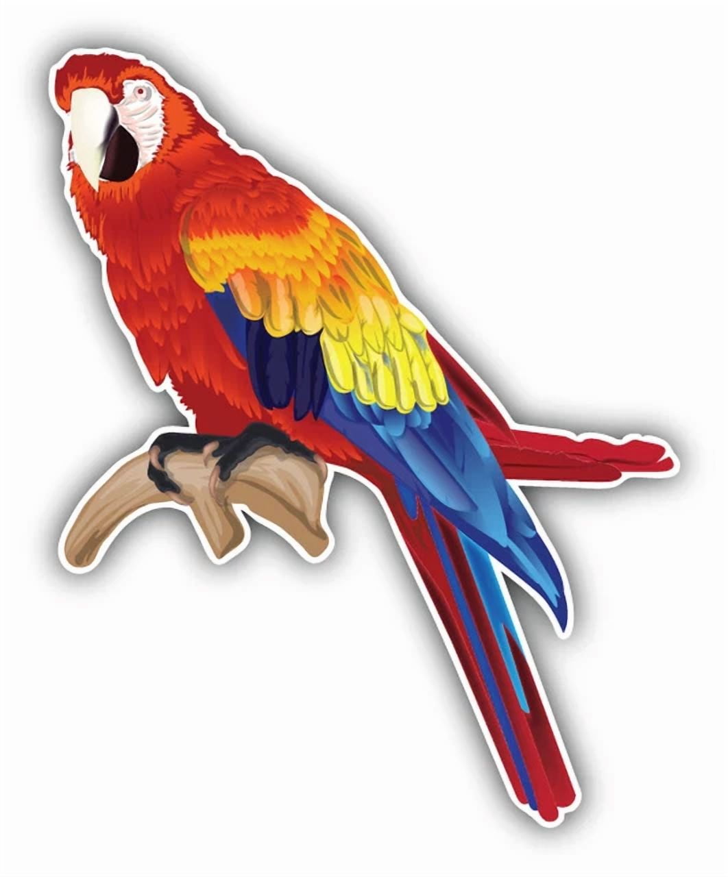 DOPASTICKER Macaw Parrot Sticker Decal Phone Decal Water Bottle ...