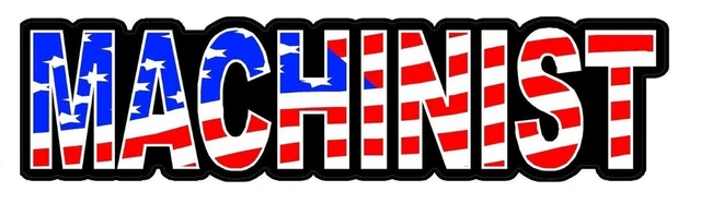 DOPASTICKER Machinist American Flag Sticker Hard Hat Sticker Laptop ...