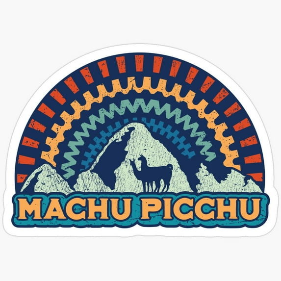 DOPASTICKER Machu Picchu Retro Inca, Peru Sticker. Gift You Phone ...