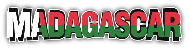 DOPASTICKER Madagascar Flag Art Travel Car Sticker Phone Decal Water ...