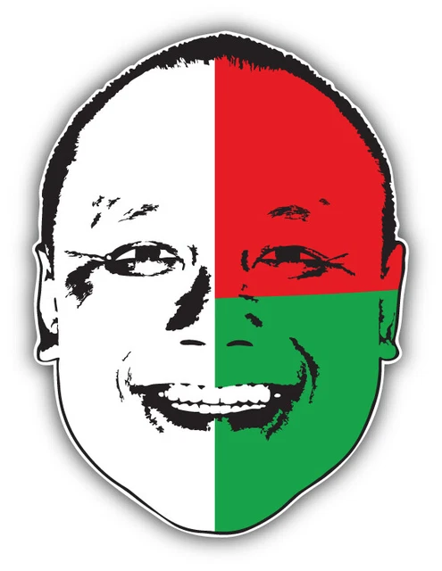 DOPASTICKER Madagascar Flag Man Face Car Sticker Phone Decal Water ...