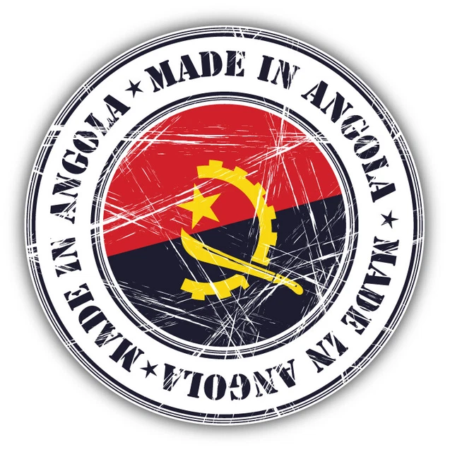 DOPASTICKER Made In Angola Grunge Flag Car Sticker Phone Decal Water ...