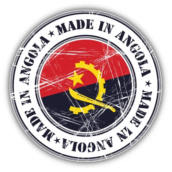 DOPASTICKER Made In Angola Grunge Flag Car Sticker Phone Decal Water ...