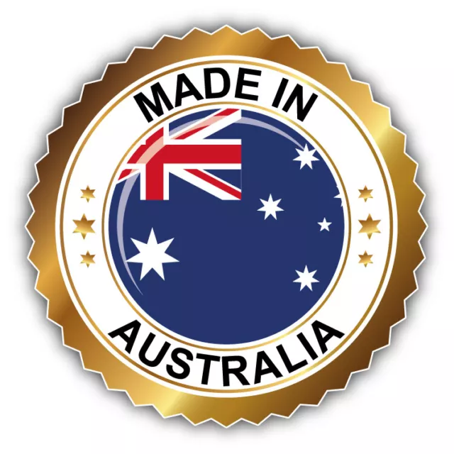 DOPASTICKER Made In Australia Flag Label Car Sticker Phone Decal Water ...