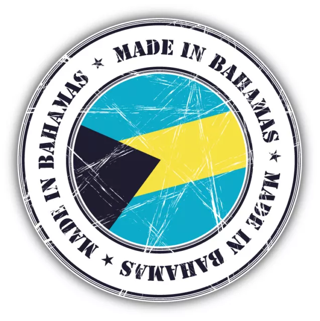 DOPASTICKER Made In Bahamas Grunge Flag Car Sticker Phone Decal Water ...