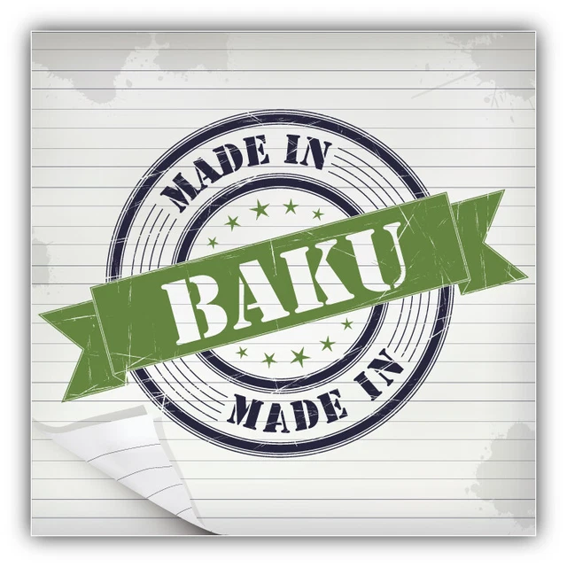 DOPASTICKER Made In Baku Grunge Paper Travel Car Sticker Phone Decal ...