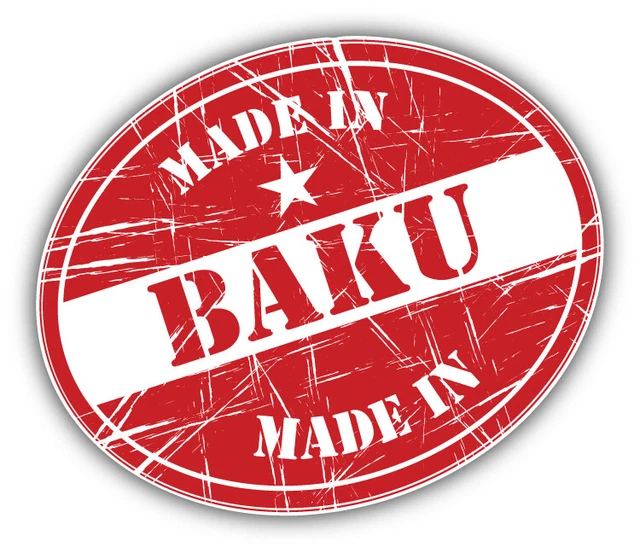 DOPASTICKER Made In Baku Grunge Rubber Travel Car Sticker Phone Decal ...