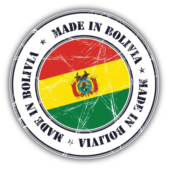 DOPASTICKER Made In Bolivia Grunge Flag Car Sticker Phone Decal Water ...