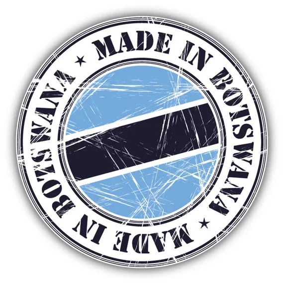 DOPASTICKER Made In Botswana Grunge Flag Car Sticker Phone Decal Water ...