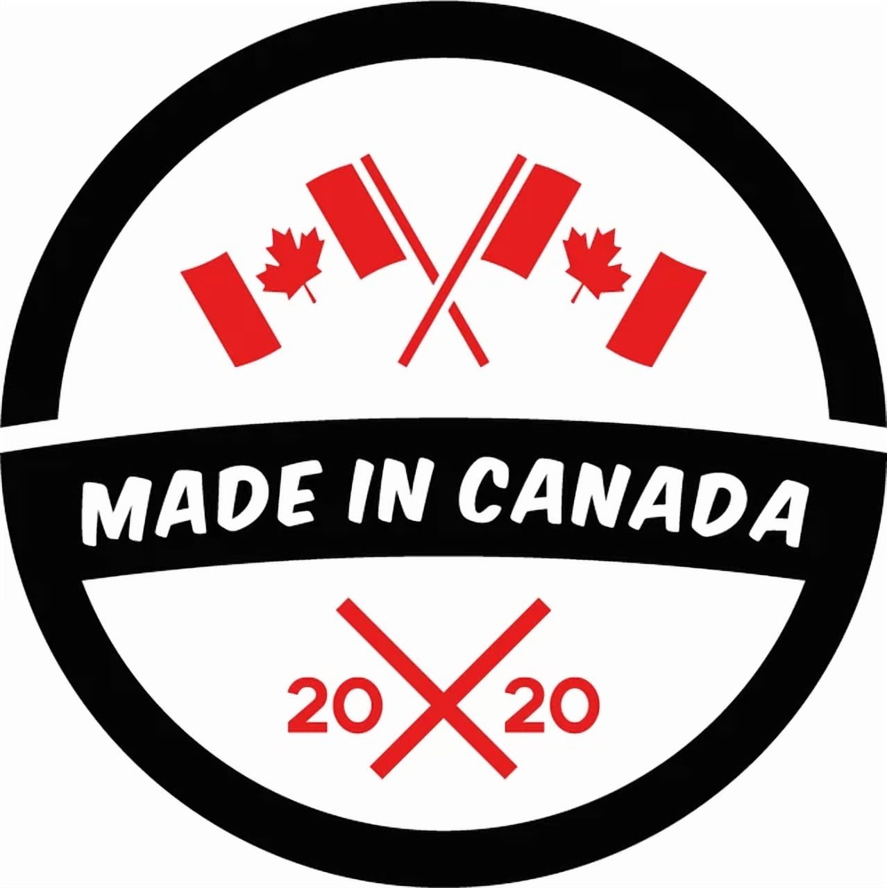 DOPASTICKER Made In Canada Round Sticker Decal Phone Decal Water Bottle ...