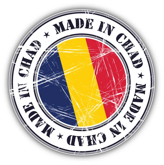 DOPASTICKER Made In Chad Grunge Flag Car Sticker Phone Decal Water ...