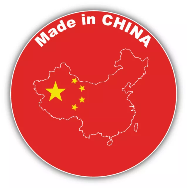 DOPASTICKER Made In China Map Label Car Sticker Phone Decal Water ...