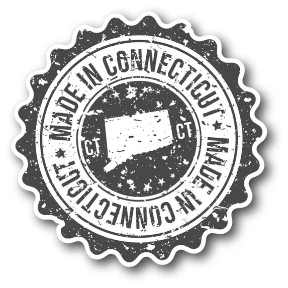 DOPASTICKER Made In Connecticut Usa State Vintage Grunge Sticker Phone ...