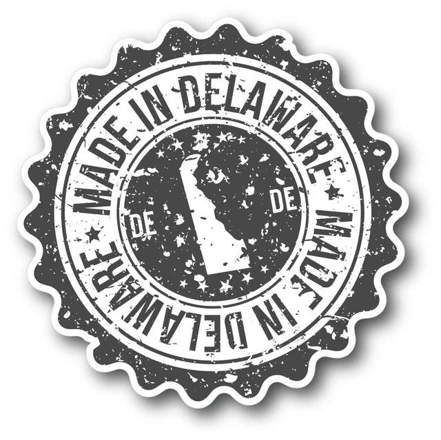 DOPASTICKER Made In Delaware Usa State Vintage Grunge Sticker Phone ...