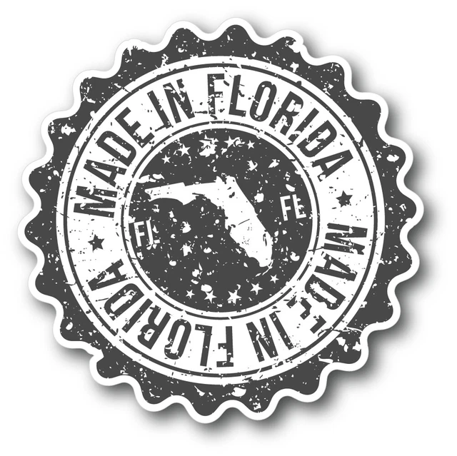 DOPASTICKER Made In Florida Usa State Vintage Grunge Sticker Phone ...
