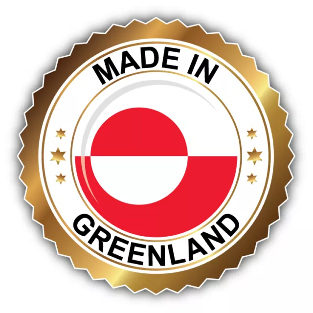 DOPASTICKER Made In Greenland Sticker Decal Phone Decal Water Bottle ...