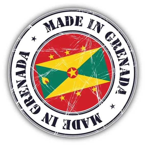 DOPASTICKER Made In Grenada Grunge Flag Car Sticker Phone Decal Water ...