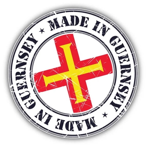 DOPASTICKER Made In Guernsey Grunge Flag Car Sticker Phone Decal Water ...
