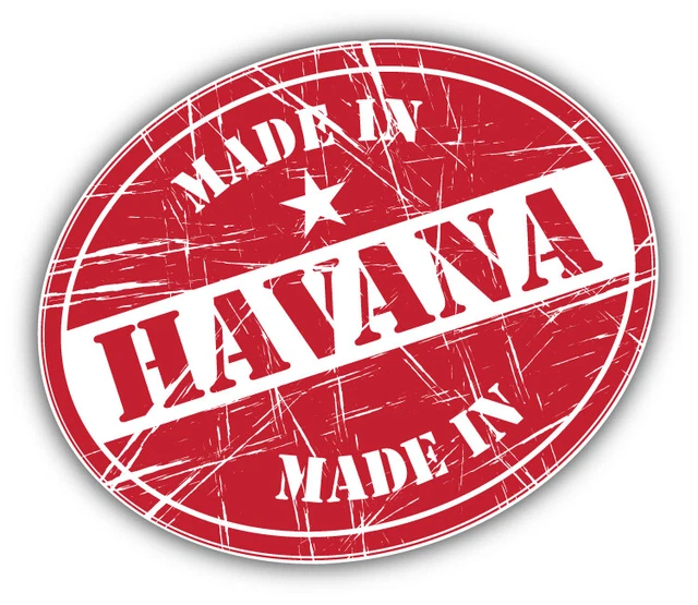 DOPASTICKER Made In Havana Grunge Rubber Travel Car Sticker Phone Decal ...
