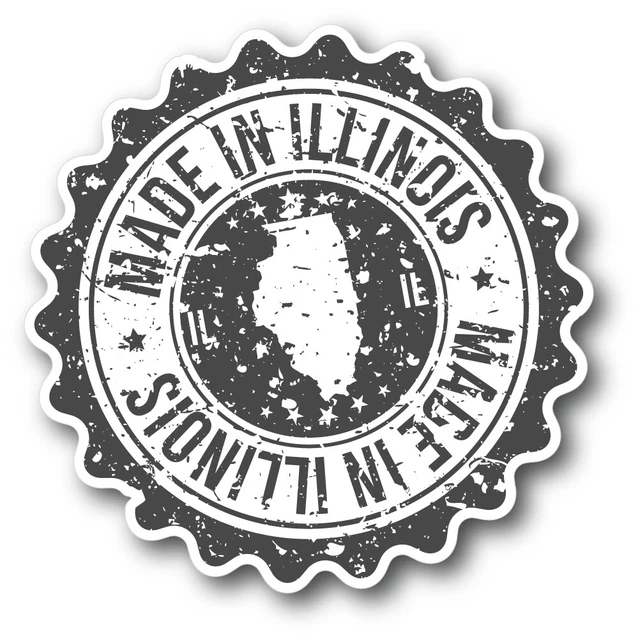 DOPASTICKER Made In Illinois Usa State Vintage Grunge Sticker Phone ...
