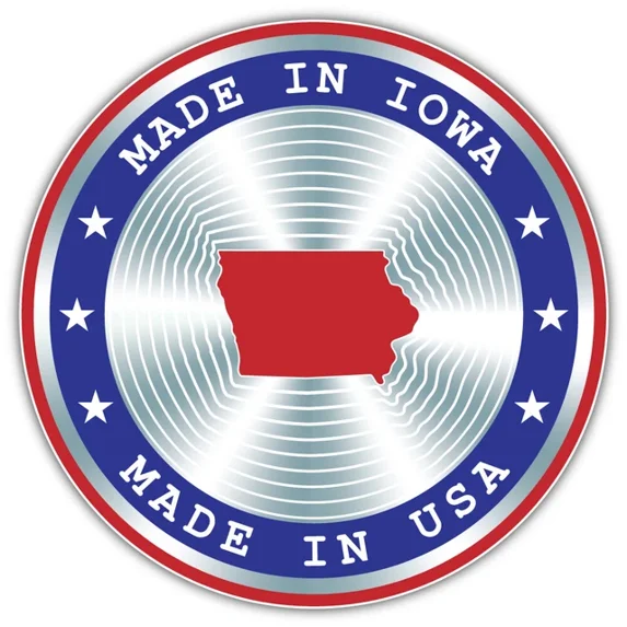 DOPASTICKER Made In Iowa Usa State Map Emblem Car Sticker Phone Water ...