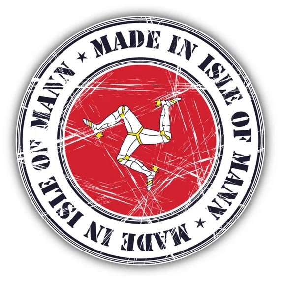 DOPASTICKER Made In Isle Of Man Grunge Flag Car Sticker Phone Decal ...