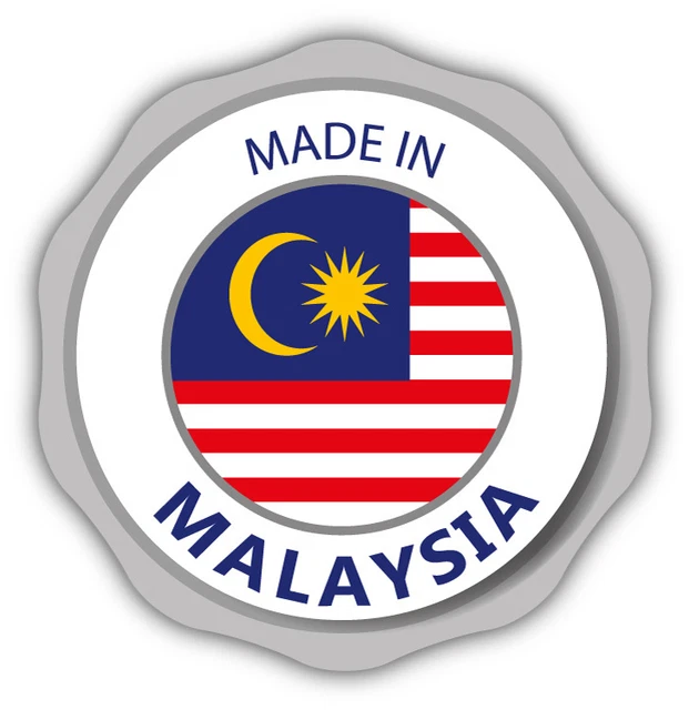 DOPASTICKER Made In Malaysia Flag Stamp Sticker Decal Phone Decal Water ...