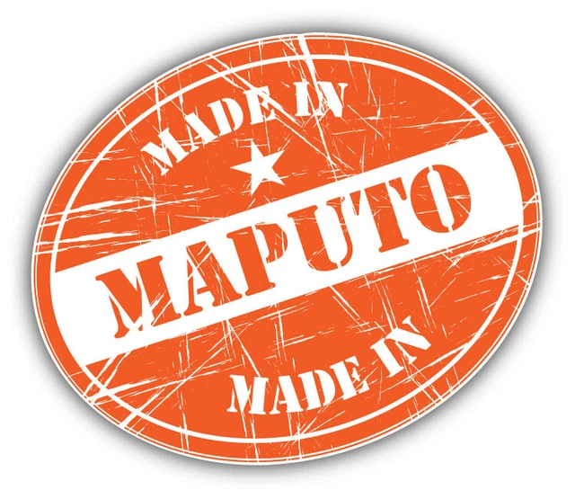 DOPASTICKER Made In Maputo Grunge Rubber Travel Car Sticker Phone Decal ...