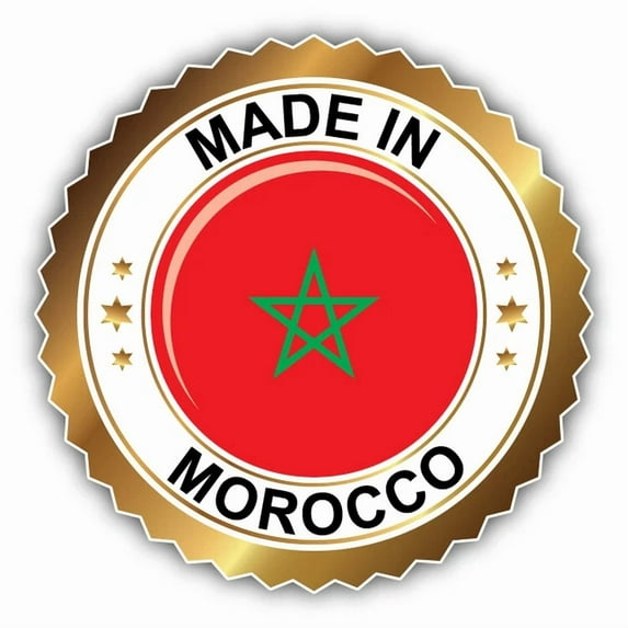DOPASTICKER Made In Morocco Golden Sticker Decal Phone Decal Water ...