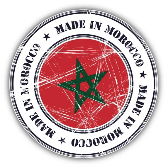 DOPASTICKER Made In Morocco Grunge Flag Car Sticker Phone Decal Water ...