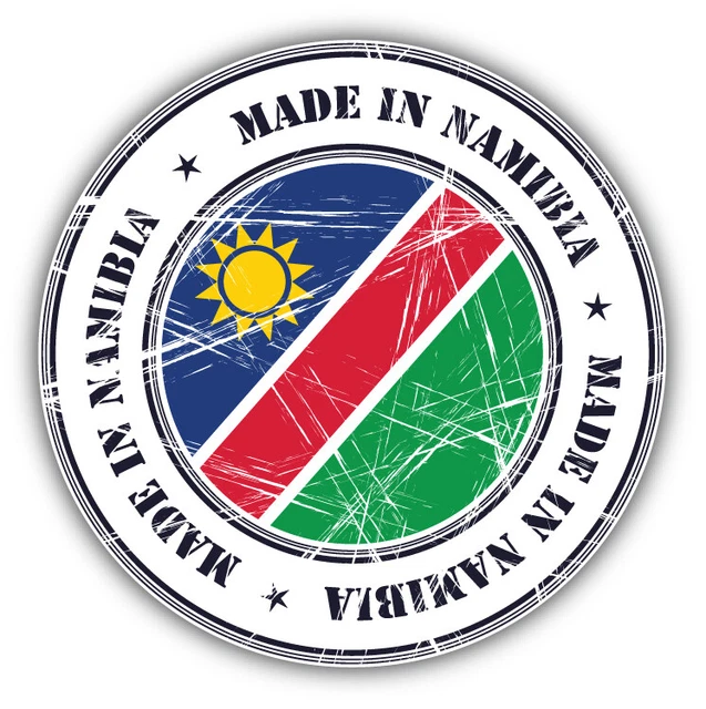 DOPASTICKER Made In Namibia Grunge Flag Car Sticker Phone Decal Water ...