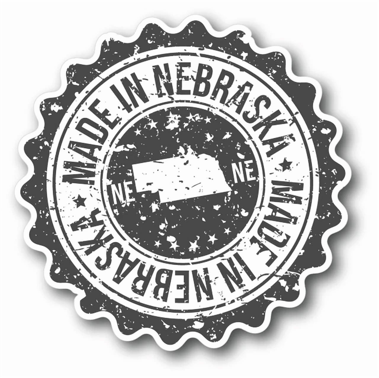 DOPASTICKER Made In Nebraska Usa State Vintage Sticker Phone Decal ...