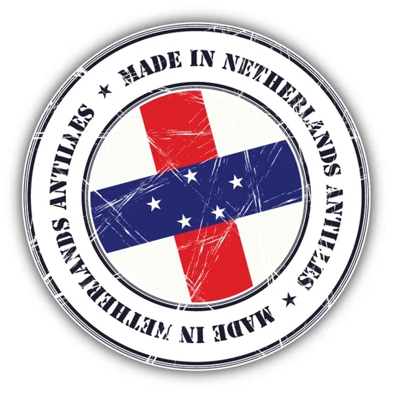 DOPASTICKER Made In Netherlands Antilles Grunge Flag Car Sticker Phone ...