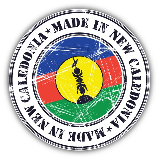 DOPASTICKER Made In New Caledonia Grunge Flag Car Sticker Phone Decal ...