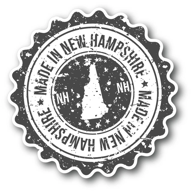DOPASTICKER Made In New Hampshire Usa State Vintage Grunge Sticker ...